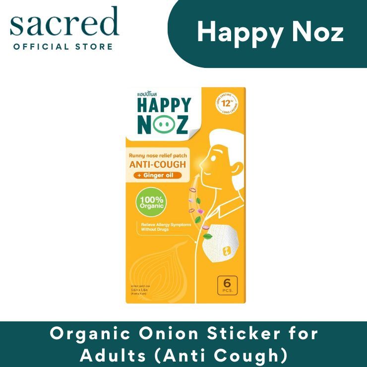Happy Noz Organic Onion Sticker for Adults (Anti Cough) | Helps Relieve ...