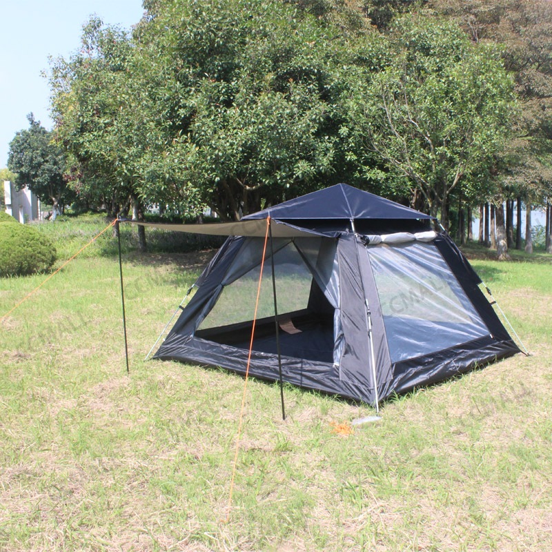 Outdoor tent automatic camping tent four-sided silver rubber tent ...