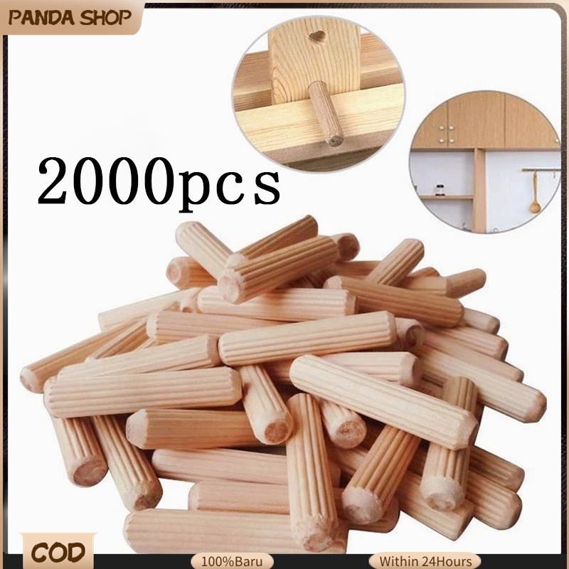 2000pcs 8x30/8x40mm Fluted Wooden Dowels Furniture Woodwork Fluted ...