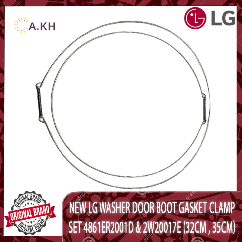 NEW LG Washer Door Boot Gasket Clamp Set 4861ER2001D & 2W20017E (32CM ...