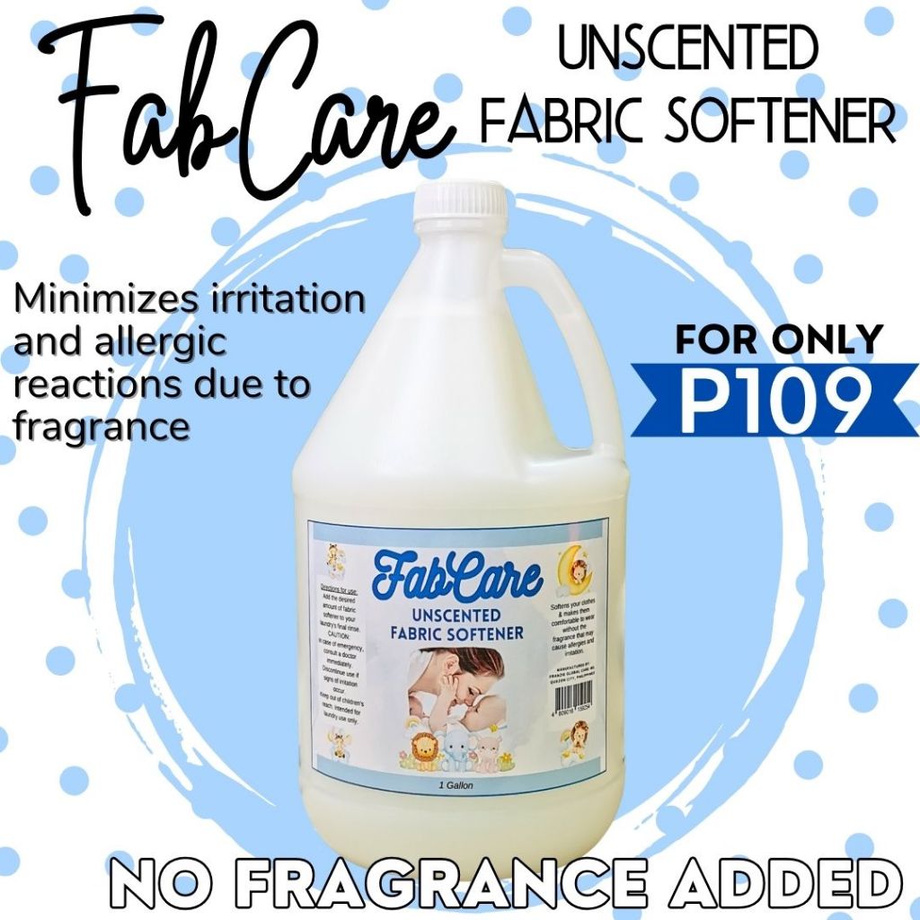 NEW Fabcare UNSCENTED Fabric Softener 1 Gallon size | Shopee Philippines