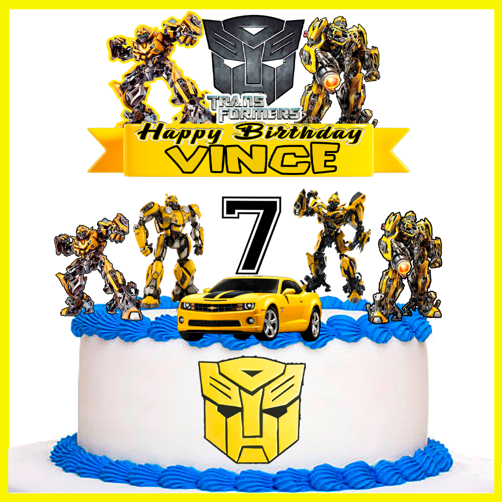 Customized BUMBLEBEE TRANSFORMERS cake topper and party decoration ...