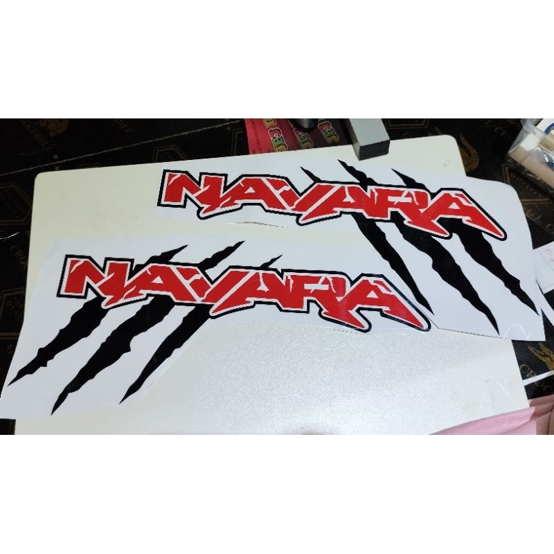 NAVARA Cutout Vinyl Sticker 2pcs 23.5x11 inches | Shopee Philippines