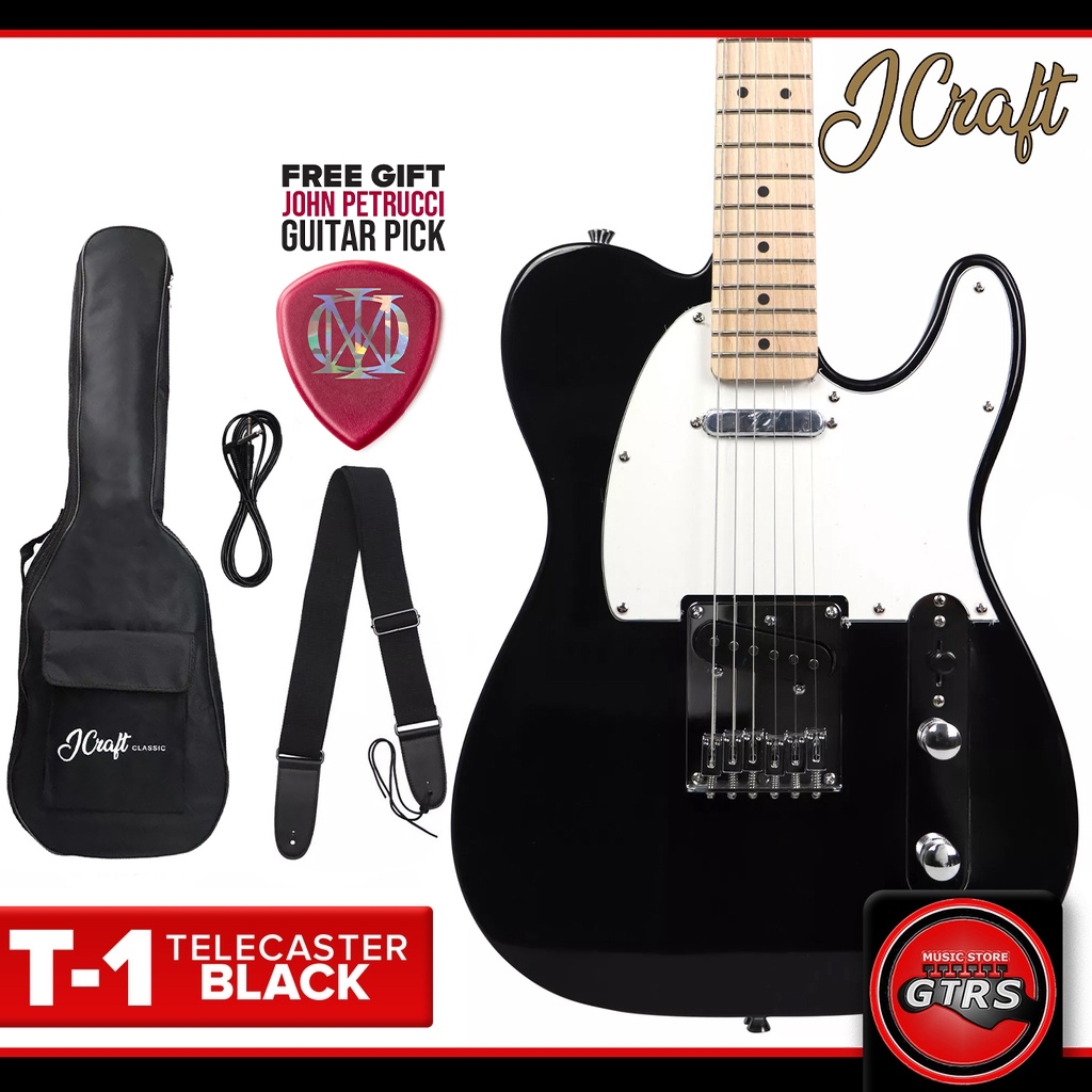 JCraft Classic Series T-1 Telecaster Electric Guitar with Free ...