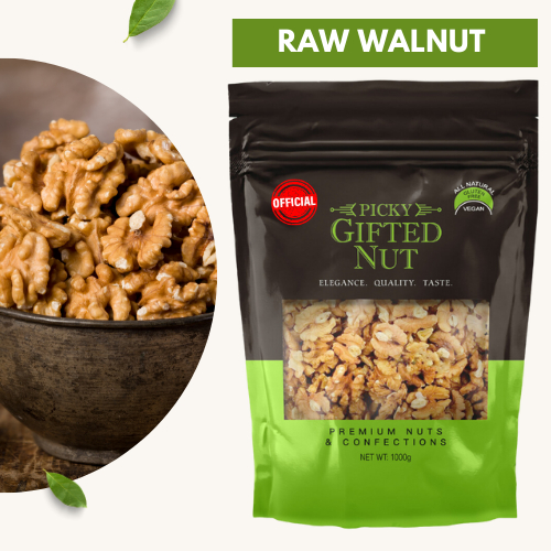 Picky Walnuts, Raw and Unsalted, Ready to eat, Good Source of Protein ...