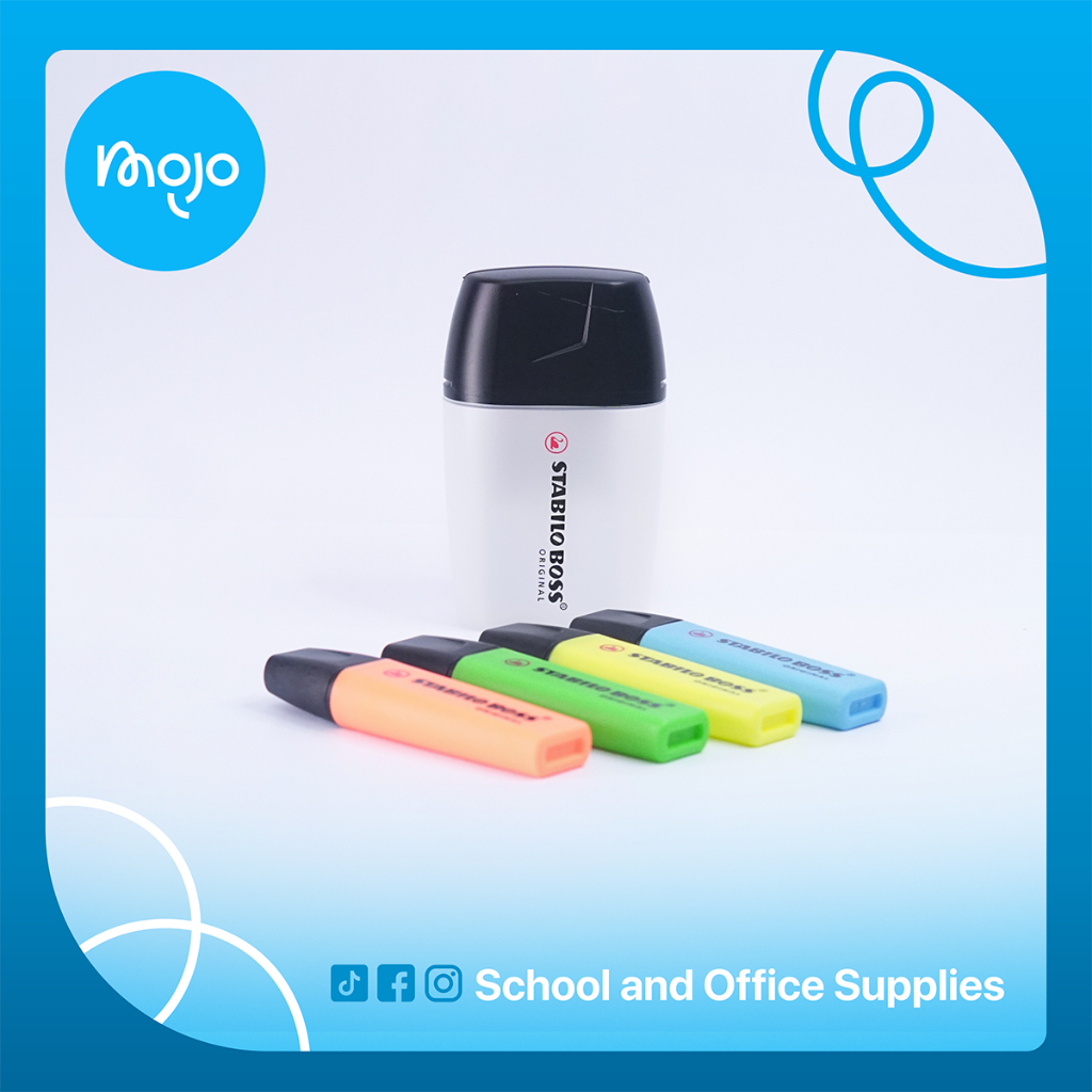 STABILO BOSS Highlighter Marker Pen in Plastic Tub Set (4pcs) | Shopee ...
