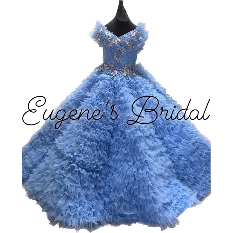 Bermuda Gown with free petticoat For Birthday/ Sagala /Ball Gown For ...