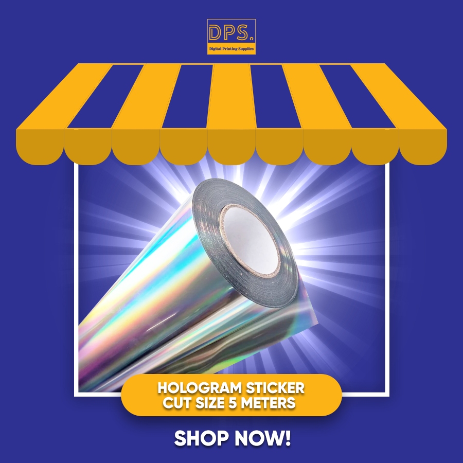 DPS Hologram Printable Sticker cut size 5 Meters for labels, windows ...