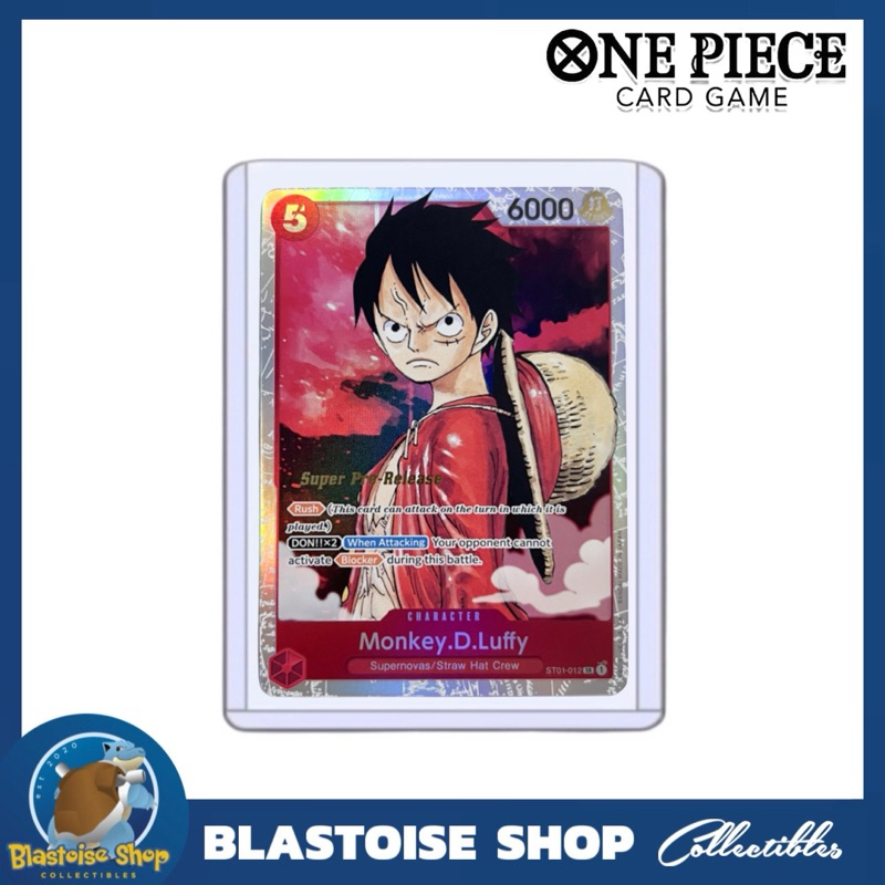 [EN] One Piece Card Game: Monkey D Luffy SR Super Pre-Release ST01-012 English 1st Edition ...