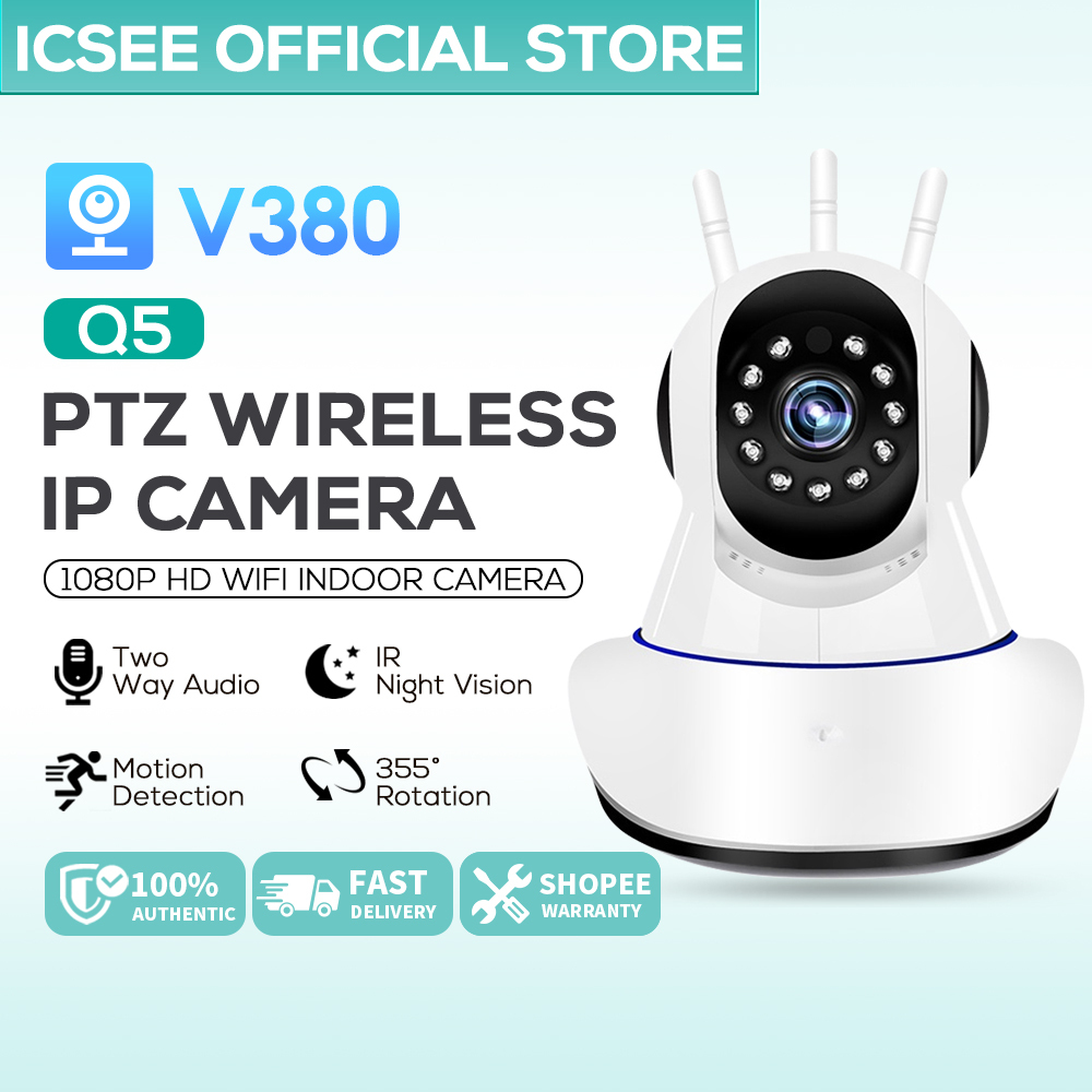 V380 Pro Q5 1080P HD CCTV Wireless Wifi Auto Tracking Night Vision ...