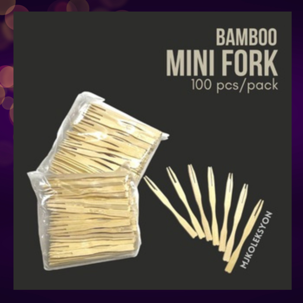 Bamboo Mini Fork Toothpick 100pcs per pack | Shopee Philippines