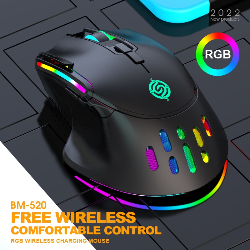 BM520 Rechargeable Wireless Gaming Mouse E-Sports RGB Colorful Desktop ...