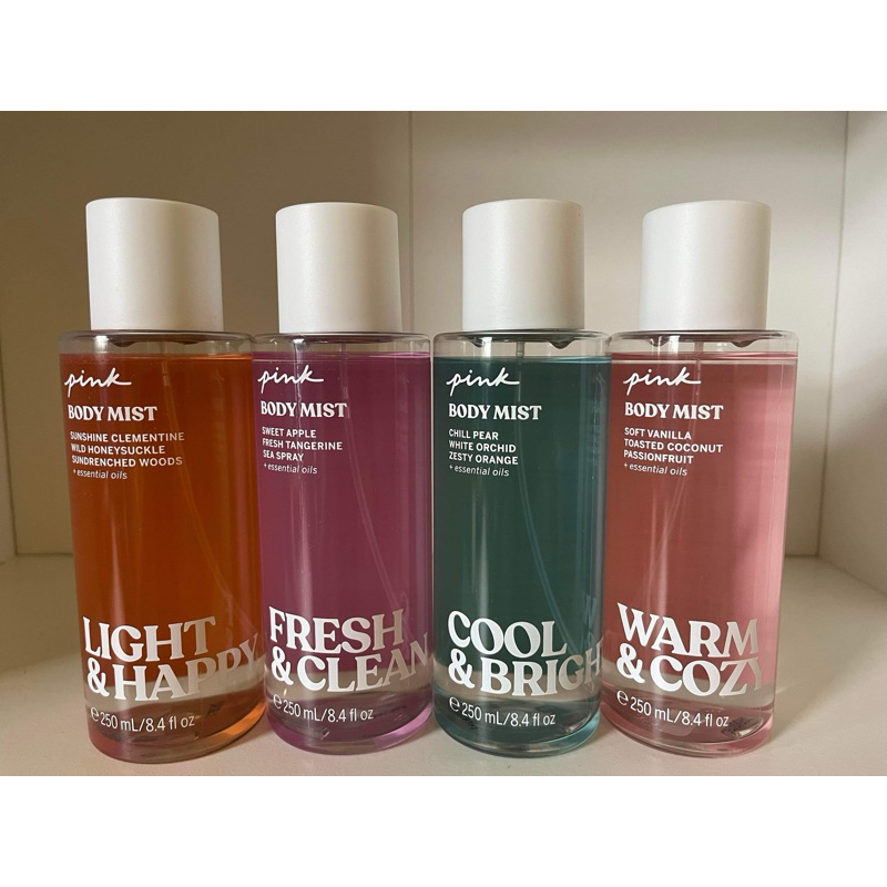 VS PINK BODY MIST 250ML (LIGHT & HAPPY FRESH & CLEAN COOL & BRIGHT WARM ...