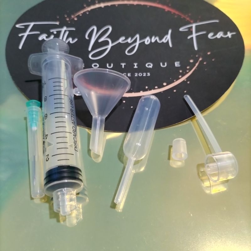 5in1 Decant Tools | 10mL Syringe| Funnel | Pump Nozzle | Dropper ...