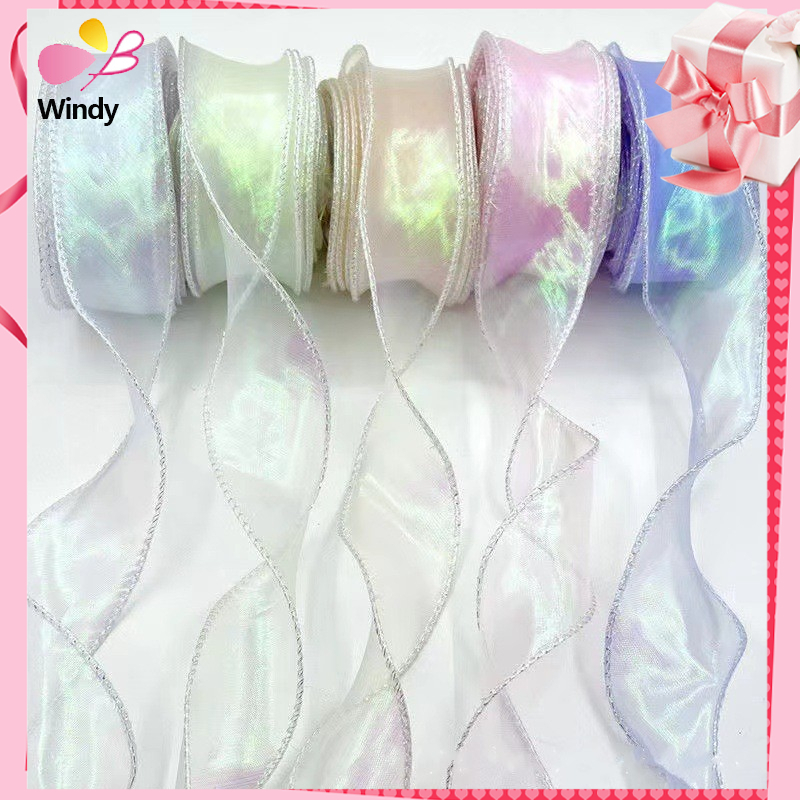【Windy】4cm/9m Plain Fishtail Ribbon Yarn With Wavy Edge Wrap Flower ...