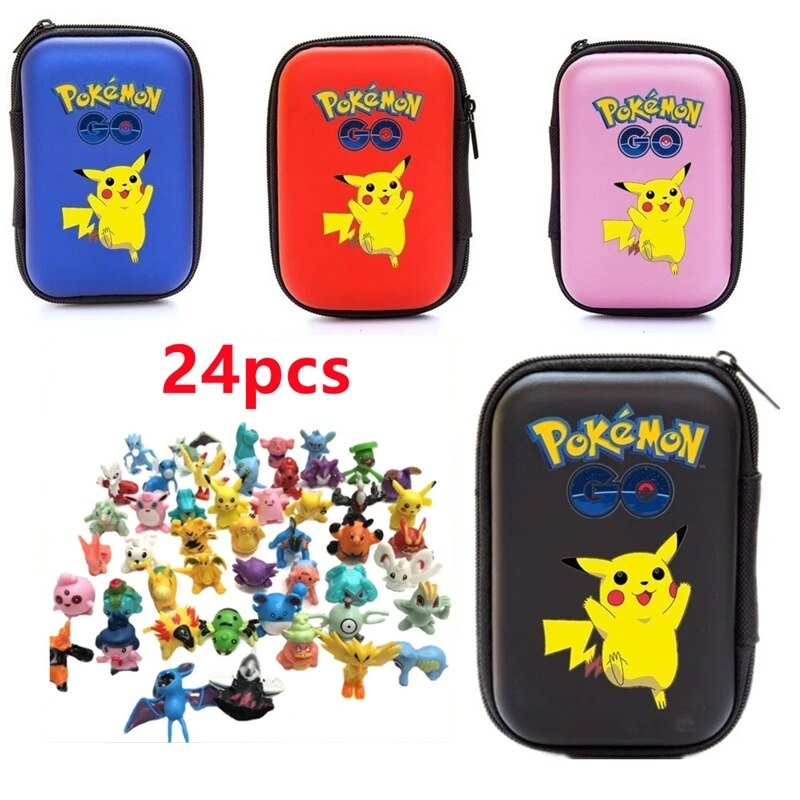 24Pcs/Set Tomy Pokemon Figures Model Collection 3cm Pokémon Pikachu ...