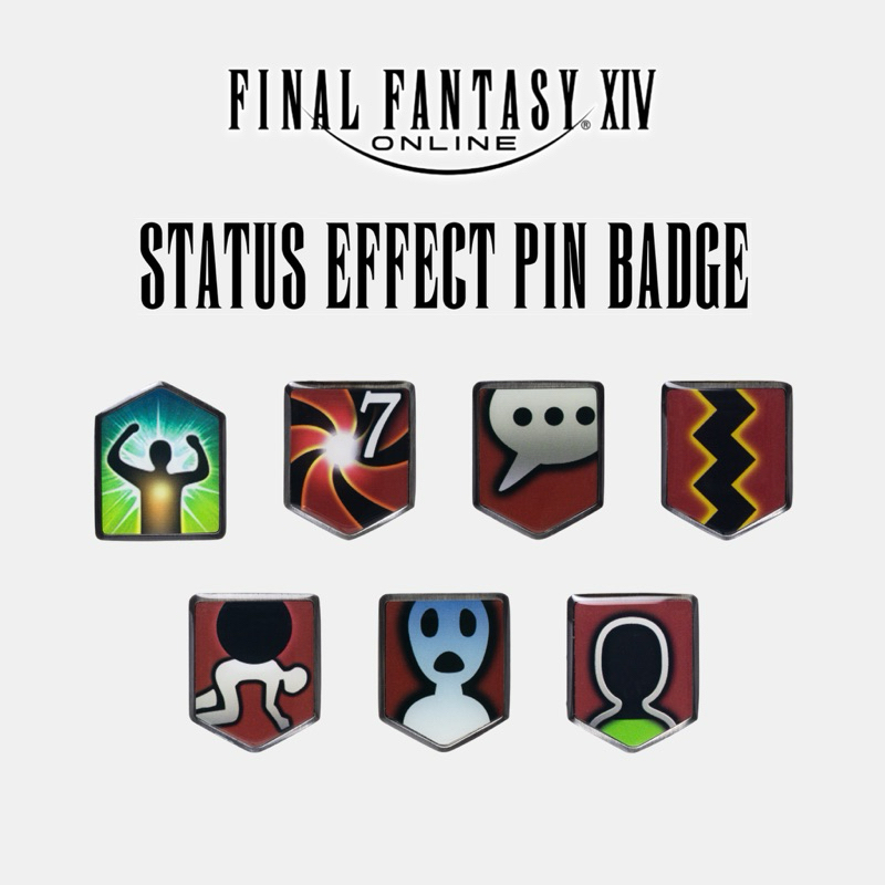 Final Fantasy XIV Status Effect Pin Badge Authentic Square Enix Japan ...