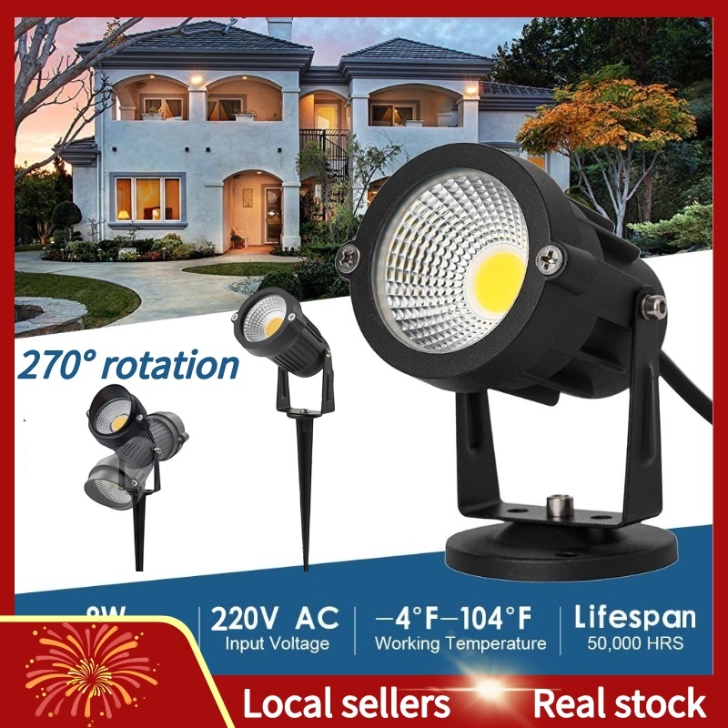 LED Lawn Light Waterproof Spike Lamp COB Outdoor Spotlights Garden ...