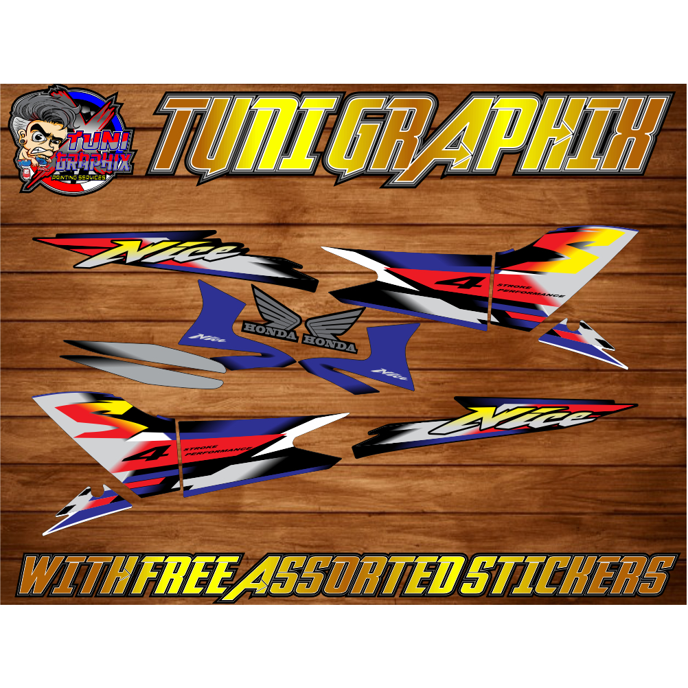 RS 125 / NICE 125 2002 THAI STOCK DECALS W/FREEBIES | Shopee Philippines