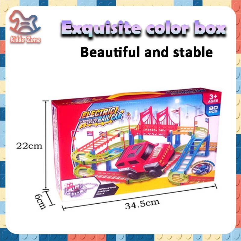 DIY 3D Electric Rail Toy Car Color Track Racing Educational Assemble ...