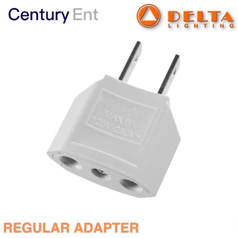 Delta Lighting Regular Socket Adapter | Travel Socket Plug 2 Pin ...