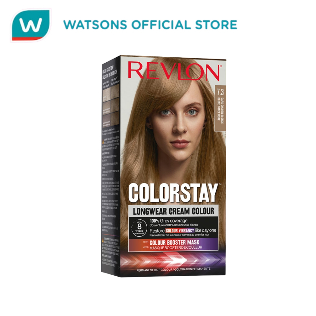 REVLON Colorstay Longwear Cream Colour 7.3 Dark Golden Blonde | Shopee ...