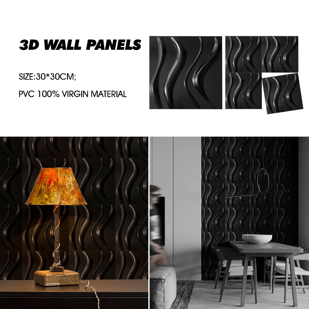 Pvc Wall Panel 3D Wallpaper Wall Design decor Home Living Room ...