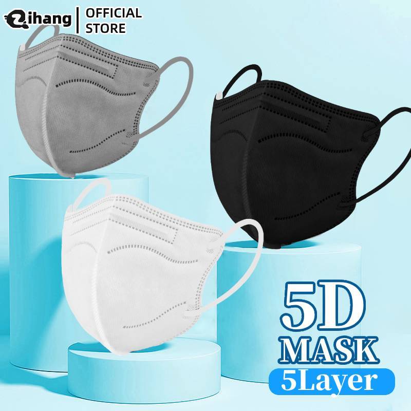 Zihang KN95 Facemask 100PCS 5 Layer Face Mask Protective Pm2.5 ...