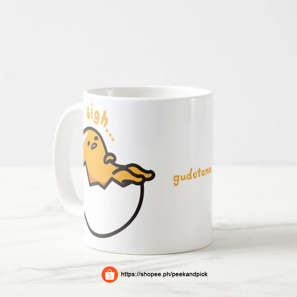 Gudetama Sigh Cartoon Cute Korean Egg Coffee Mug Peek N Pick | Shopee ...