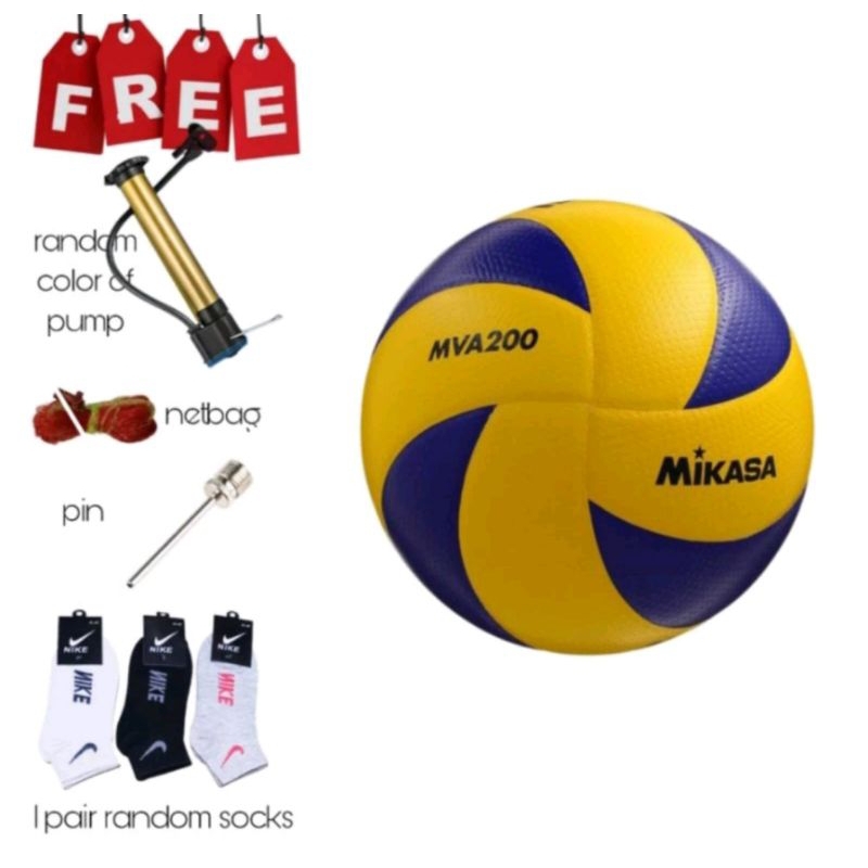 MIKASA MVA 200 Volleyball Game Ball Free (pin & pump) | Shopee Philippines