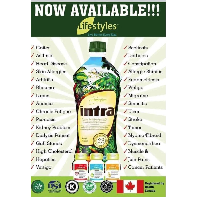 INTRA (Nutria, Cardio life, Fiber life) | Shopee Philippines