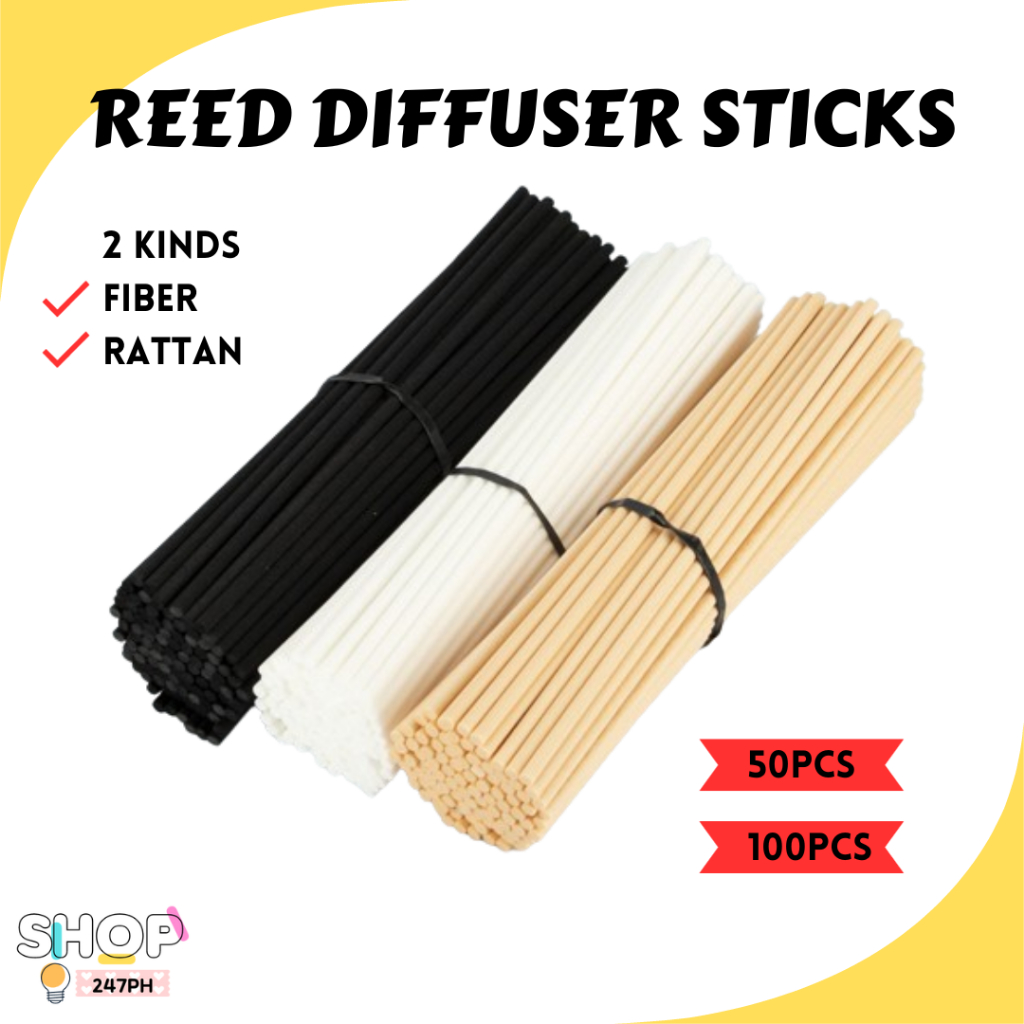 Reed Diffuser Sticks Rattan and Fiber 3 sizes (3x20cm, 3x24cm, 6x20cm ...