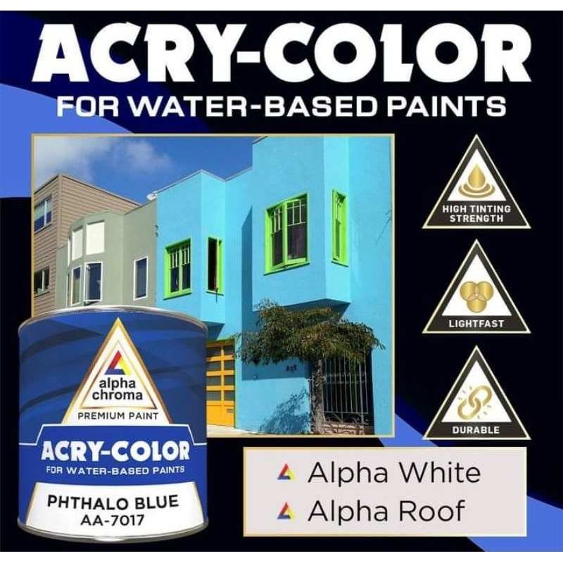 ALPHA CHROMA Acry Color Paint Waterbased 1L Acrylic Water Base Colorant ...