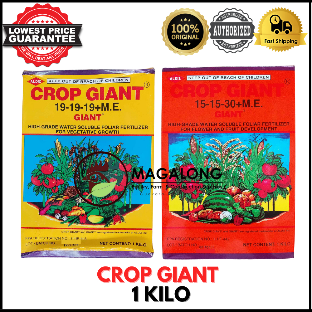 CROP GIANT FOLIAR FERTILIZER - 1 KILO - CROP GIANT 19-19-19+M.E. , CROP ...