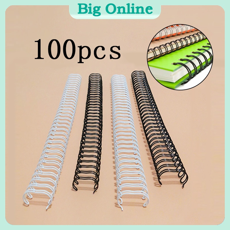 100pcs 34 Holes Double Loop Metal Wire A4 Size Double Loop Binder 3:1 ...