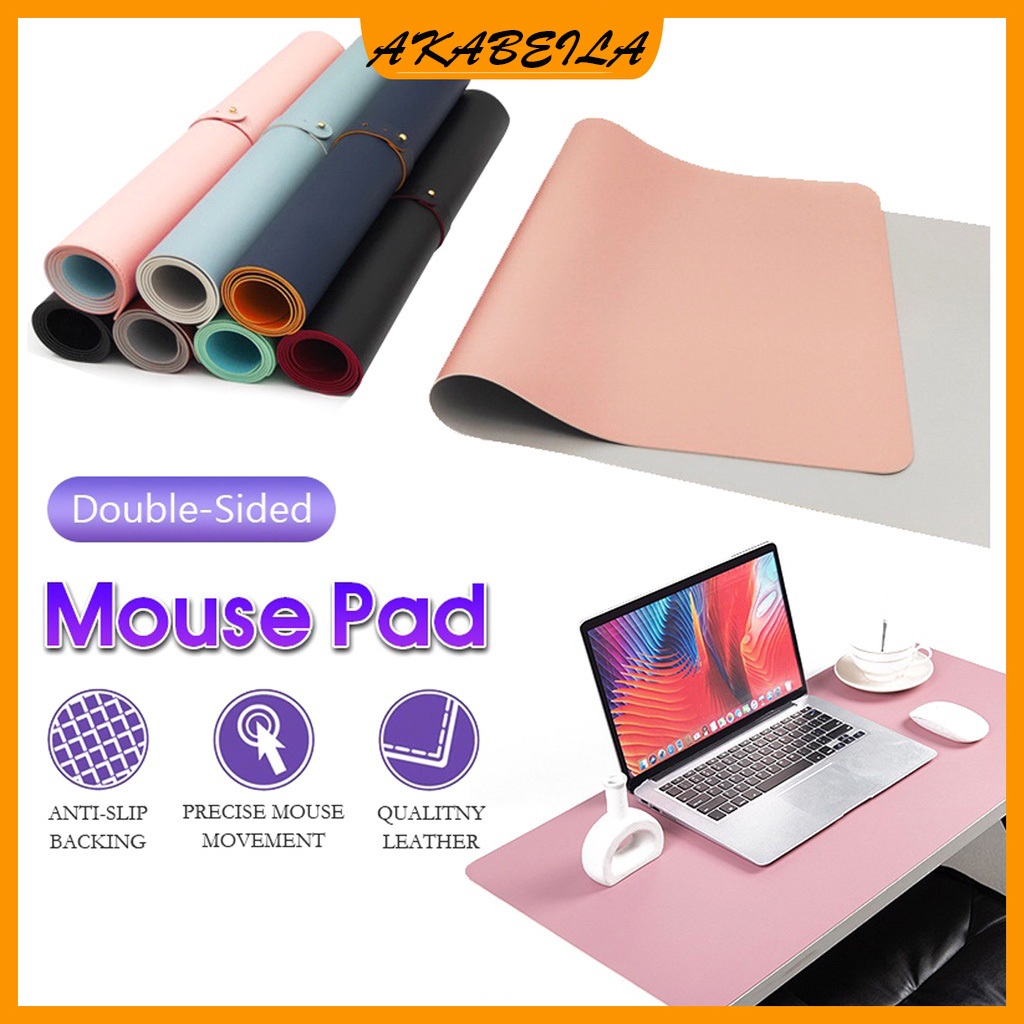 Double - Side PU Leather Desk Pad, Waterproof Mouse Keyboard Pad ...