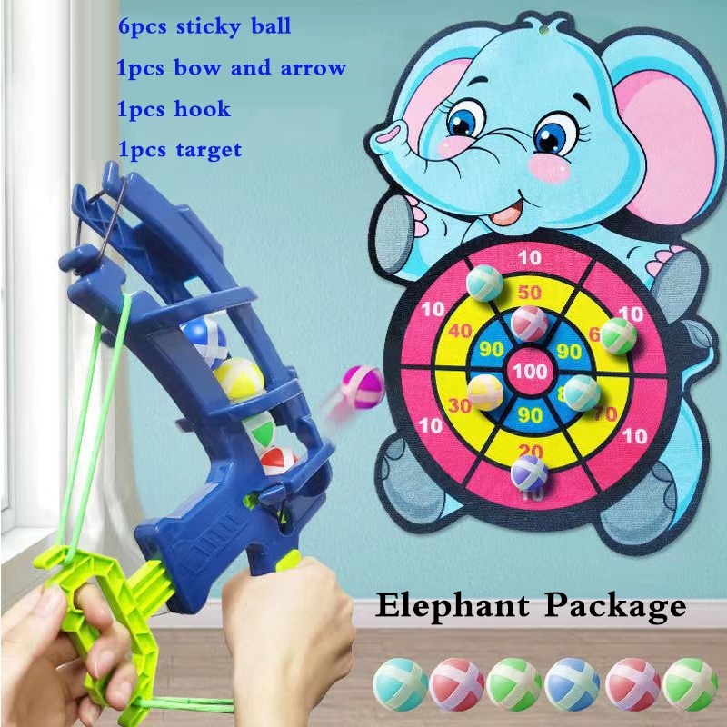 Kids Safety Darts sticky ball throwing target indoor outdoor 5 balls ...