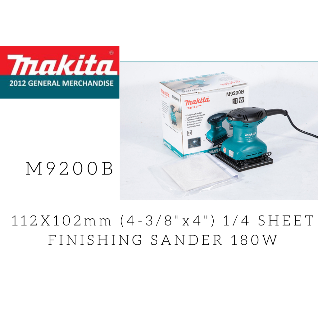 ORIGINAL Makita 1/4 Sheet Finishing Sander 180W M9200B (ASIATOOL ...
