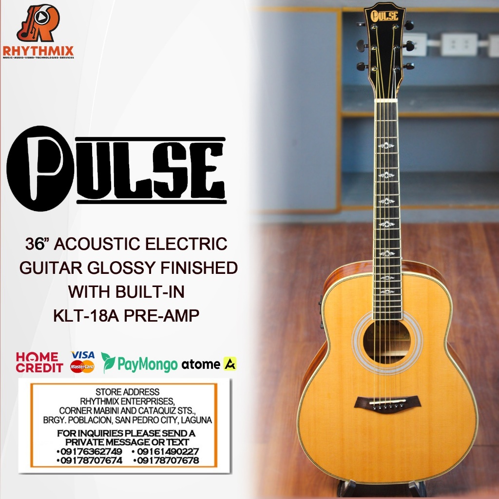 Pulse 36" Acoustic Electric Guitar Glossy Finished | Shopee Philippines
