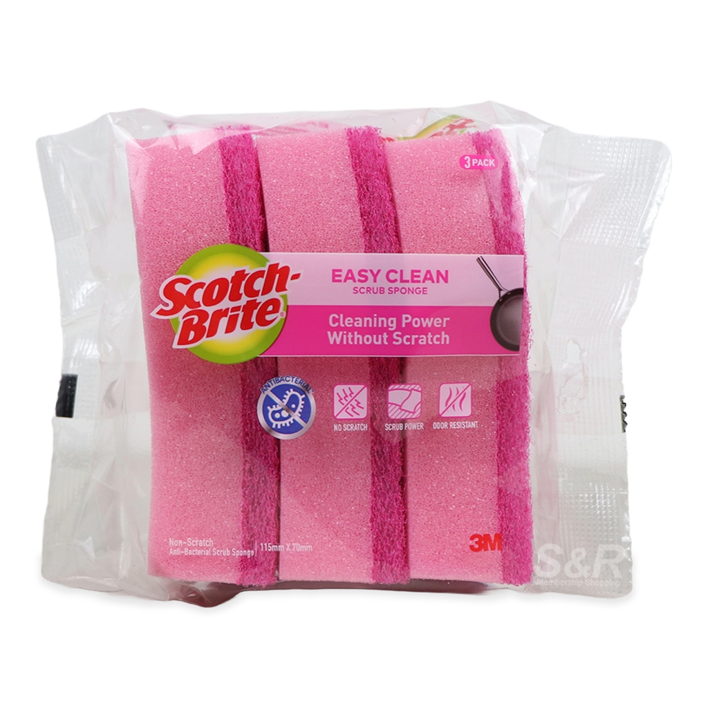 Scotch-Brite Easy Clean Scrubs 3pcs | Shopee Philippines
