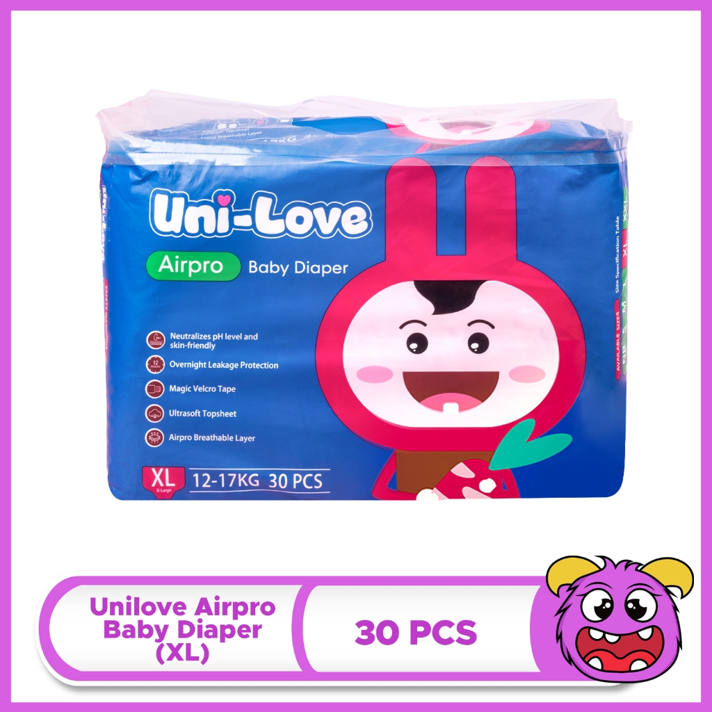UniLove Airpro Baby Diaper 30's (X-Large) | Shopee Philippines