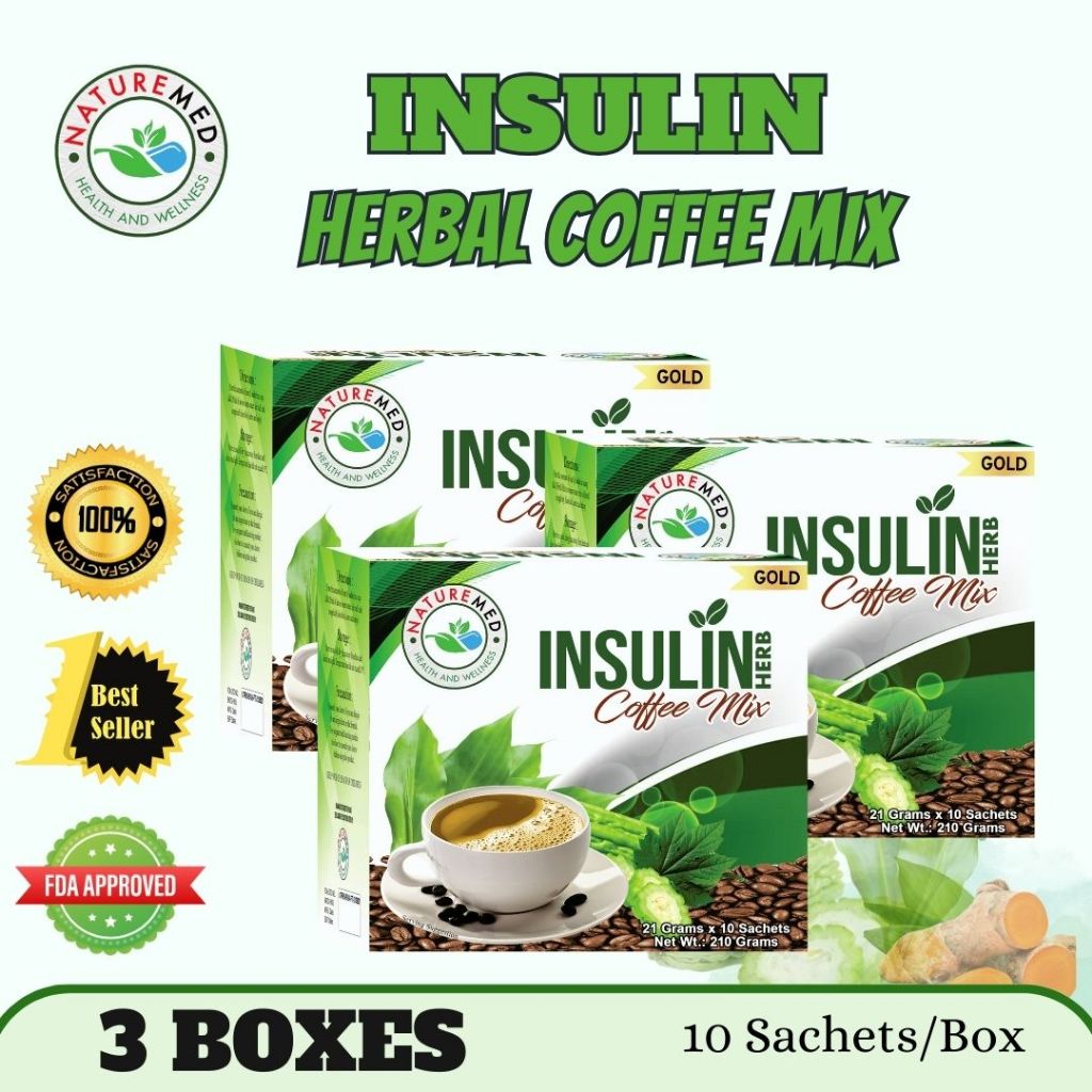 3 BOXES INSULIN COFFEE MIX with Insulin Plant and Herbal Extract ...