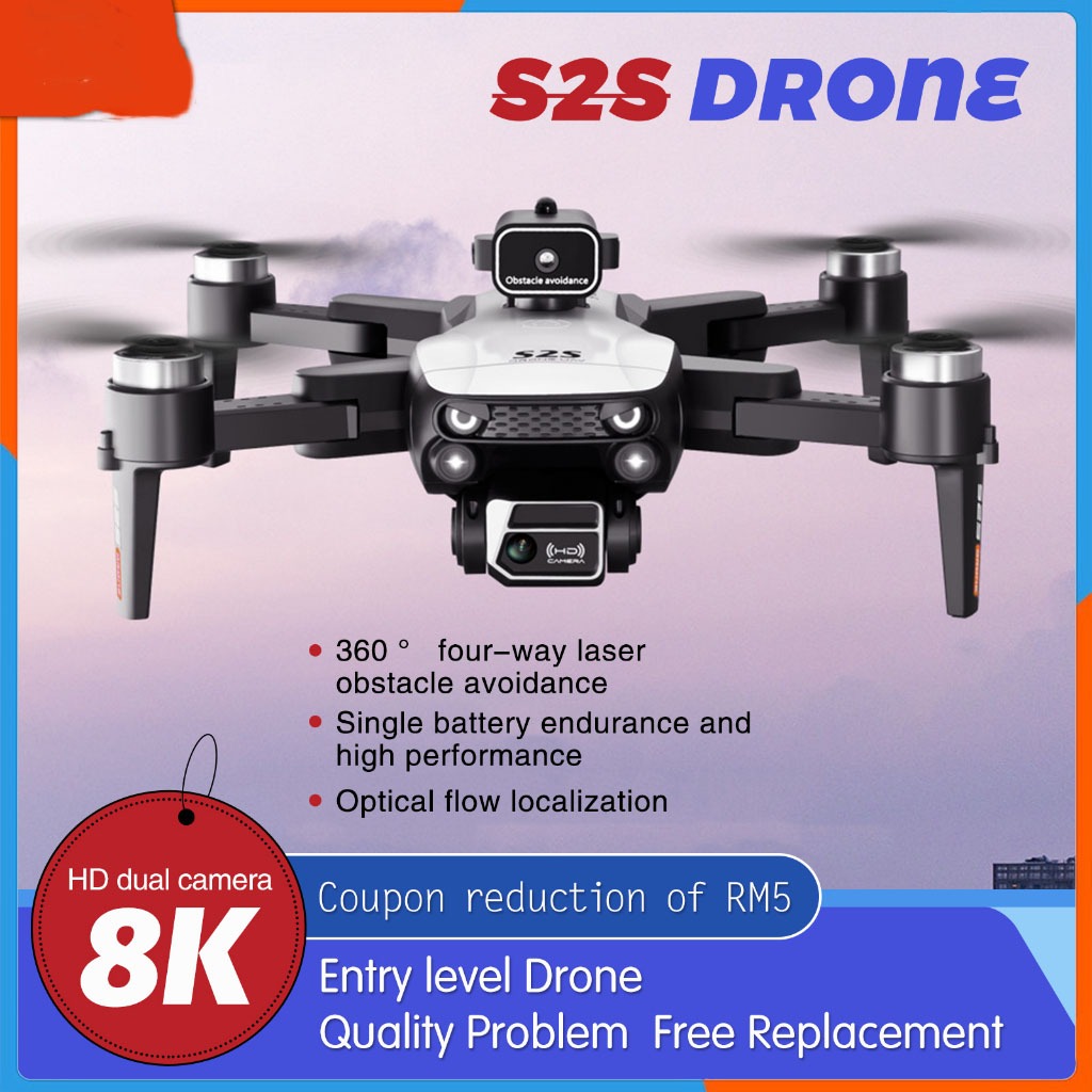 S2S 8K Dual-Camera Brushless Ultra-Long Battery Life Drone Aerial ...