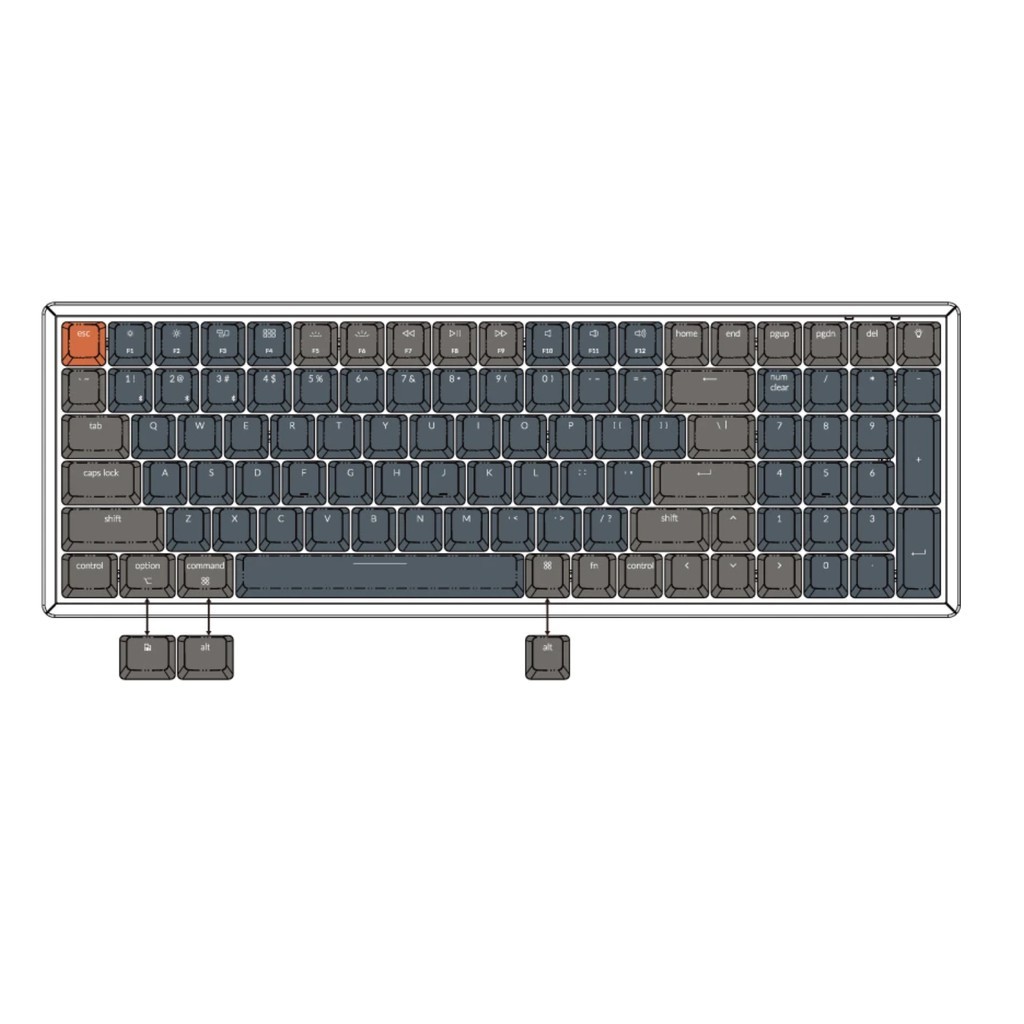 Keychron K4 Mechanical Keyboard (96% Layout, Wired/Bluetooth, RGB ...