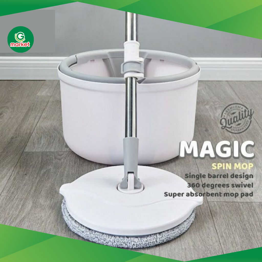 Magic Spin Mop With Spinner and Squeezer Mop For Floor Bucket Tornado ...