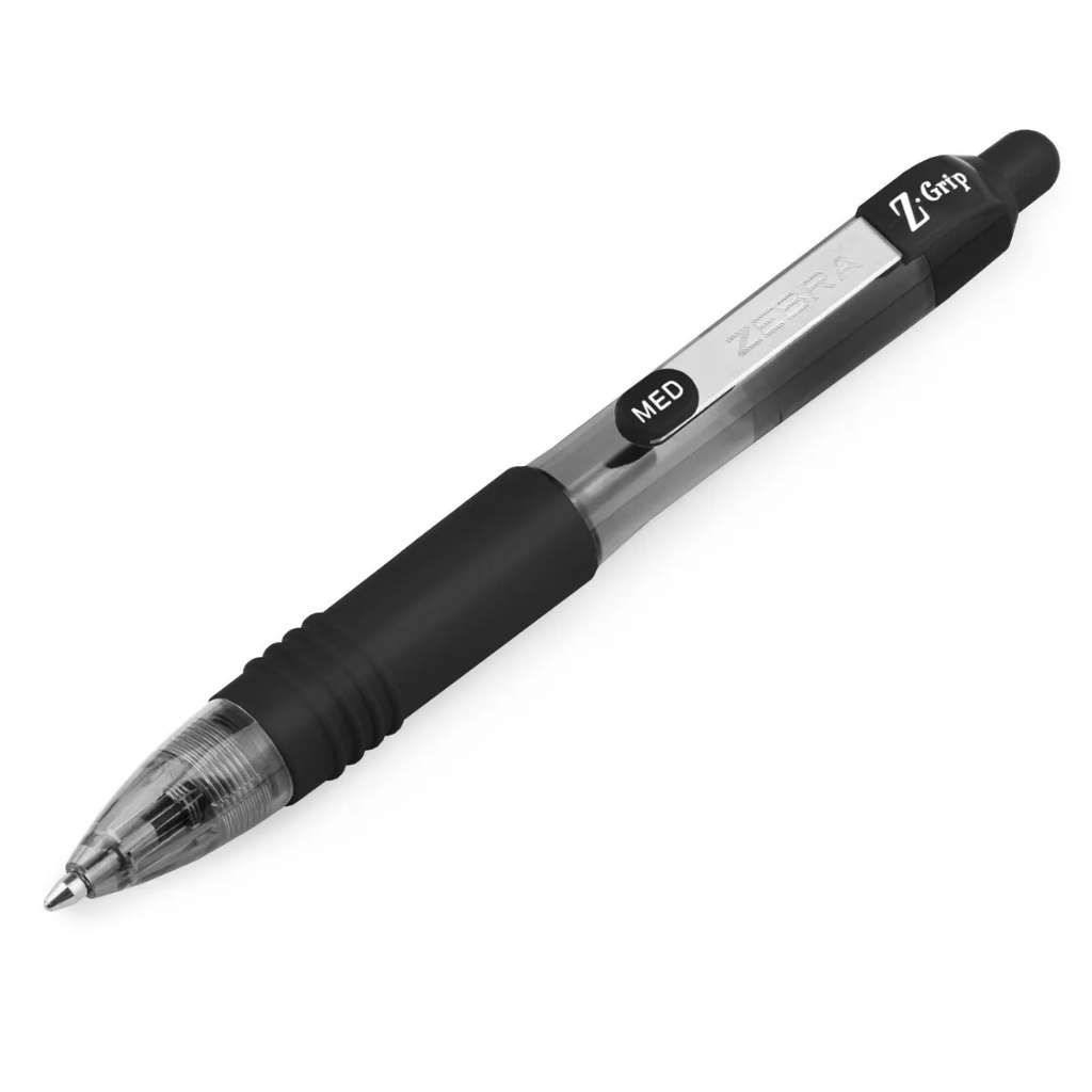 ZEBRA Z-Grip Smooth Mini Retractable Ballpoint Pens - 1.0mm - Black ...