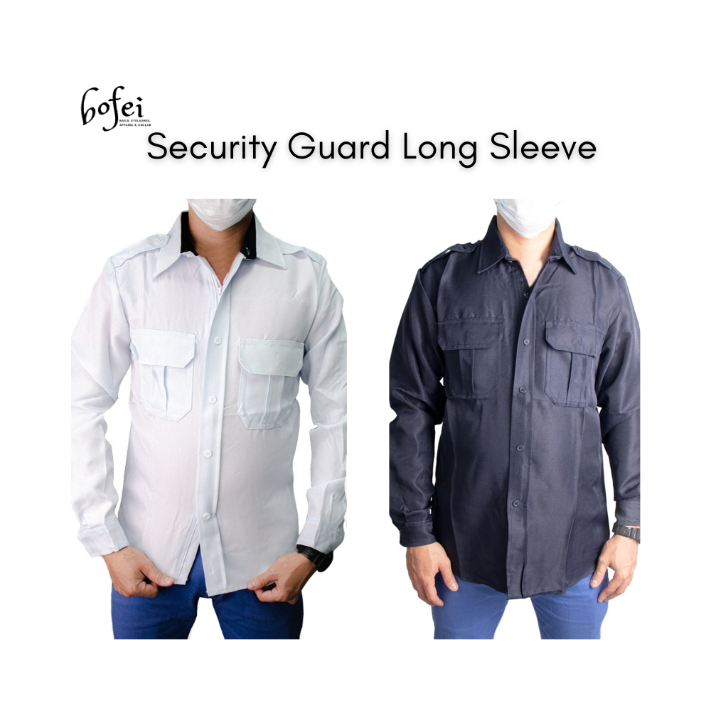 FDVU | High Quality White and Navy Blue Security Uniform Security Long ...