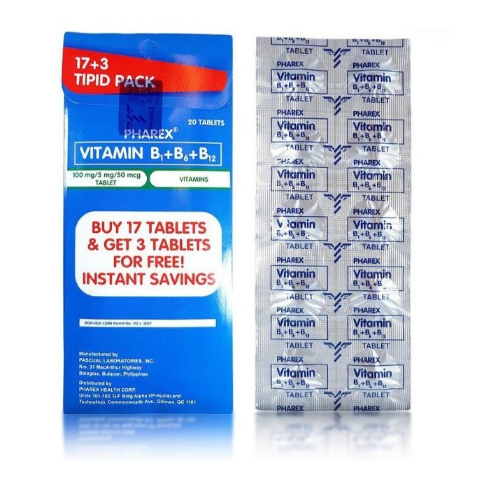 Pharex Vitamin B Complex 17 + 3 Tipid Pack | Shopee Philippines