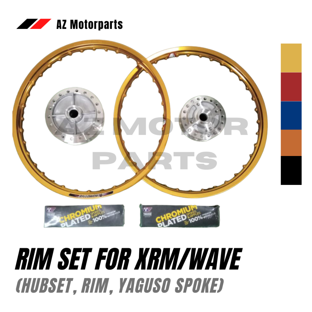 RIM SET FOR XRM/WAVE (hubset,rim,yaguso spoke) | Shopee Philippines