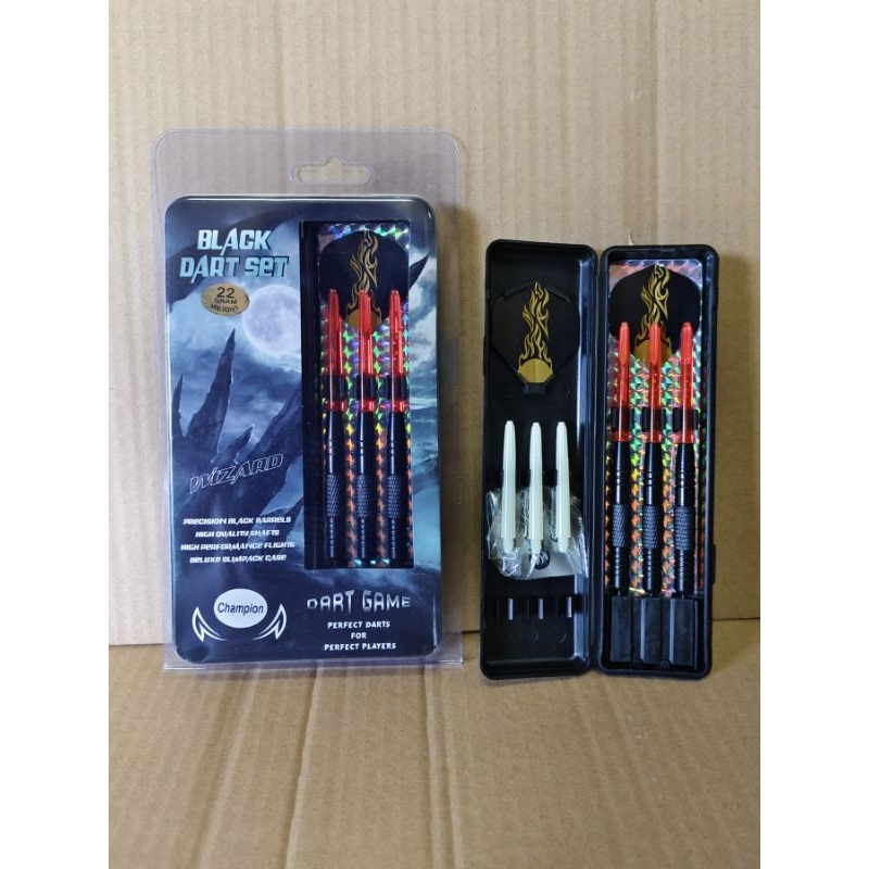 CHAMPION WIZARD Black Brass Dart Pins Dartpins 21 22 23 or 24 grams ...